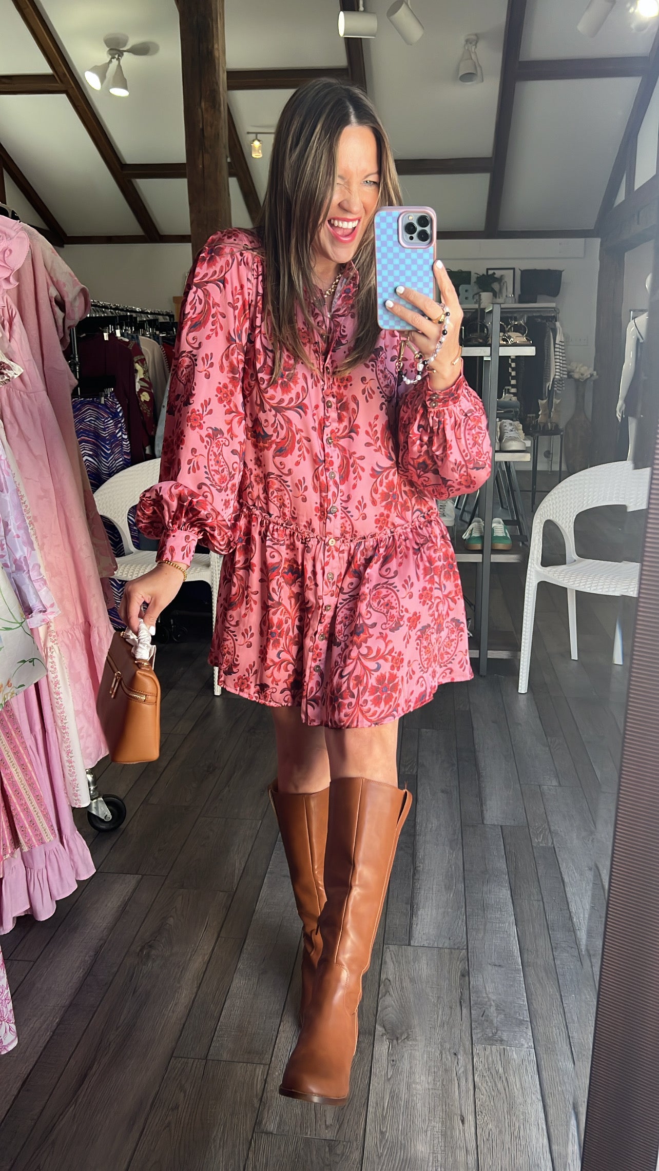 Paisley Poem Dress – Blush